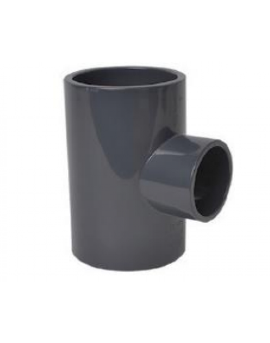 4" X 2" PVC SCH80 FITTINGS REDUCING TEE (ASTM D2467) [LD VALVE]